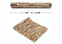 China Removable PVC 3D Brick Effect Wallpaper / Brick Effect Wall Coverings , Affordable for sale