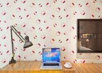 China Pink And Beige Removable PVC Wallpaper , Modern Wallpaper For Bedrooms for sale