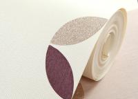 China Pink And Beige Removable PVC Wallpaper , Modern Wallpaper For Bedrooms for sale