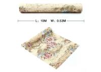China 0.53*10M Contemporary Bedroom Wallpaper With Light Yellow Floral Pattern , Heat Insulation for sale