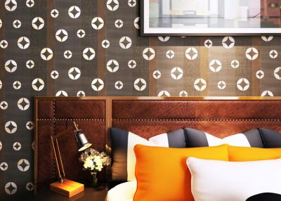 China Black Copper Pattern PVC Modern Removable Wallpaper Living Room Striped Wallpaper for sale