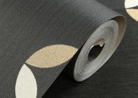China Black Copper Pattern PVC Modern Removable Wallpaper Living Room Striped Wallpaper for sale
