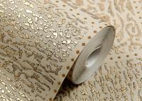 China Light Brown Non Woven Wallcovering European Style Wallpaper For Living Room for sale