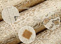 China Light Brown Non Woven Wallcovering European Style Wallpaper For Living Room for sale