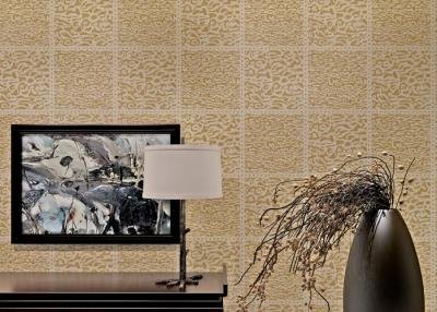 China Light Brown Non Woven Wallcovering European Style Wallpaper For Living Room for sale