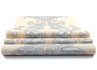 China Light Grey Victorian Damask Wallpaper Waterproof with Vinyl Material , 0.53*10M Size for sale