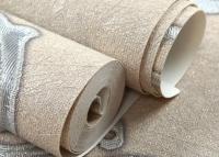 China Light Grey Victorian Damask Wallpaper Waterproof with Vinyl Material , 0.53*10M Size for sale