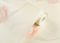 China Beige Floral Pattern Country Style Wallpaper / Non Woven Wallcovering Waterproof for sale