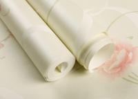China Beige Floral Pattern Country Style Wallpaper / Non Woven Wallcovering Waterproof for sale