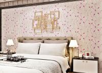 China Purple Leaves Home Decorating Wallpaper For Bedroom Walls , Light Embossing for sale