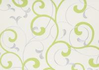 China Green and Silvery Washable Vinyl Wallpaper , Modern Living Room Wall Covering for sale