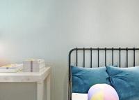 China Removable PVC Blue Color Modern Embossed Wallpaper For Bedding Room for sale