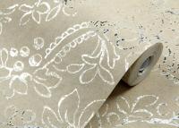 China European Retro Vintage Wallpaper Non woven with Elegant Floral and Bronzing Treatment for sale