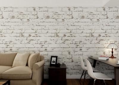 China Chinese Style 3D Brick Effect House Decoration Wallpaper , Non Woven Wallcovering for sale