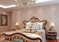 China Bronzing Classic Gold Luxury Contemporary Floral Wallpaper For Living Room , European Style for sale