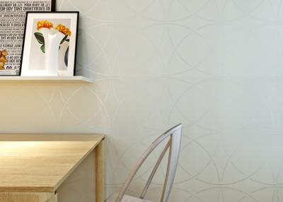 China Beige Non Woven Wallcovering Paper , Modern Striped Wallpaper For Bedroom And Living Room for sale