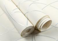 China Beige Non Woven Wallcovering Paper , Modern Striped Wallpaper For Bedroom And Living Room for sale