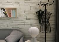 China Green Color 3D Brick Effect Wallpaper for Household , PVC Brick Effect Wall Coverings for sale
