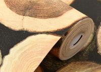China Soundproof Wood 3D Room Wallpaper , 3D Vinyl Wallpaper For TV Background for sale