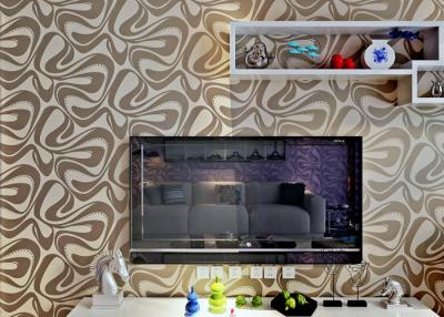 China Champagne Foam Modern Removable Wallpaper With Geometric Pattern for sale