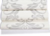 China Ivory White Damask Pattern Victorian Wallpaper for Interior Decoration , Anti - static for sale