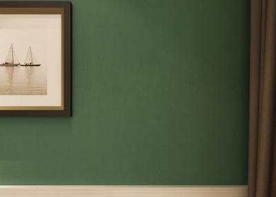 China Durable Non woven Wallpaper Removable Material with Dark Green Color for sale