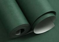 China Durable Non woven Wallpaper Removable Material with Dark Green Color for sale