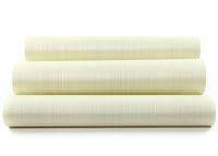 China Non Woven Interior Decorating Wallpaper , Beige Flocking Striped Wallpaper For Living Rooms for sale