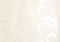 China Removable Embossed Vinyl Wallpaper for Living Room , Creamy White Leaf Pattern for sale