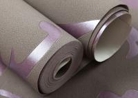China Embossed Removable European Style Purple Flower Wallpaper For TV Background for sale