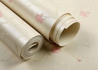China Bedroom Wall Paper / Rustic Floral Wallpaper With PVC Materials , 1.5kg Weight for sale