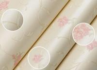 China Bedroom Wall Paper / Rustic Floral Wallpaper With PVC Materials , 1.5kg Weight for sale