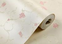 China Bedroom Wall Paper / Rustic Floral Wallpaper With PVC Materials , 1.5kg Weight for sale