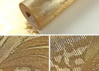 China Luxurious Modern Style Wallpaper with Removable Gold Foil Material , Geometric Pattern for sale