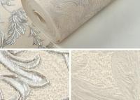 China Yellow Removable Floral Wall Covering , Washable Vinyl Wallpaper For Living Room for sale
