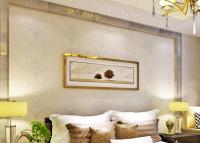 China Yellow Removable Floral Wall Covering , Washable Vinyl Wallpaper For Living Room for sale