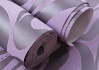 China Modern Wall Covering , Purple Geometric Removable Wallpaper For Bedding Room for sale
