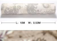 China Professional Country Style Removable Plant Floral Wallpaper For Walls , 0.53*10m/ roll for sale