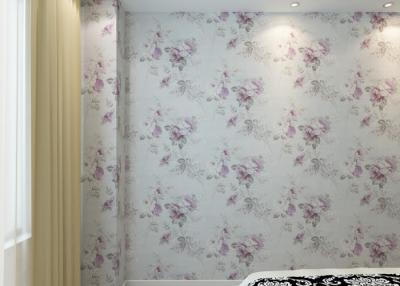 China PVC Embossed Wall Covering , Floral Interior Decorating Wallpaper with Country Style for sale