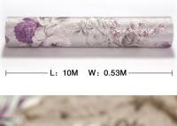 China PVC Embossed Wall Covering , Floral Interior Decorating Wallpaper with Country Style for sale