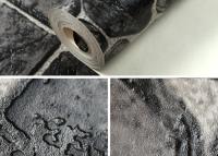 China Removable 3D Brick Effect Wallpaper / Contemporary Wall Coverings with PVC Wallpaper for sale