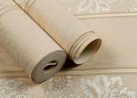 China Contemporary Striped Wallpaper / Rustic Country Wallpaper For Bedroom , Wood Pattern for sale