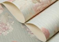 China Moisture Proof Country Floral Wallpaper / PVC Embossed Wall Covering For Living Room for sale