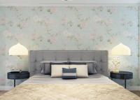 China Moisture Proof Country Floral Wallpaper / PVC Embossed Wall Covering For Living Room for sale