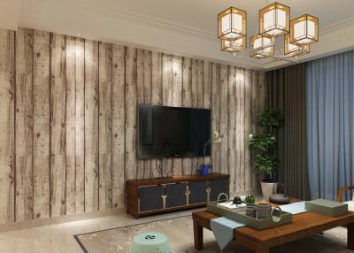 China Room Decoration Wallpaper , Vinyl Removable Wallpaper with 3D Foam Tree Pattern for sale