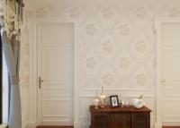 China Beige Floral Pattern Non Woven Wallcovering , Interior Decorating Wallpaper SGS CSA for sale