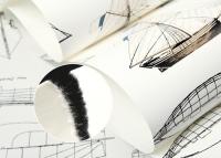 China White Boat Pattern Modern Removable Wallpaper , Luxury Non Woven Wallcovering for sale