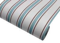 China Removable Blue And Grey Striped Wallpaper Non Woven Wall Covering 0.53*10M for sale