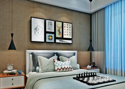 China Korean Style Contemporary Wall Coverings / Non Woven Wallpaper with Brown Color for sale