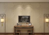 China 0.53*10M Washable Waterproof Vinyl Wallpaper Grey Color and Leaf Pattern for sale
